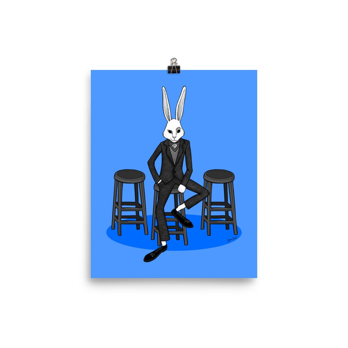 Harvey the Rabbit Illustration Print | Etsy