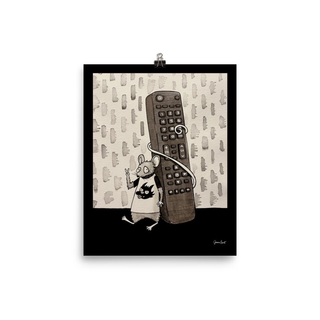 Simpsons Fan Mouse - Illustration Print - Etsy