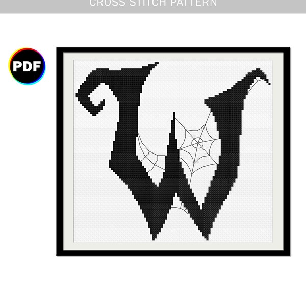 Letter W Embroidery - Etsy