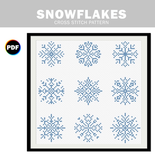 Snowflake Cross Stitch Pattern - Etsy