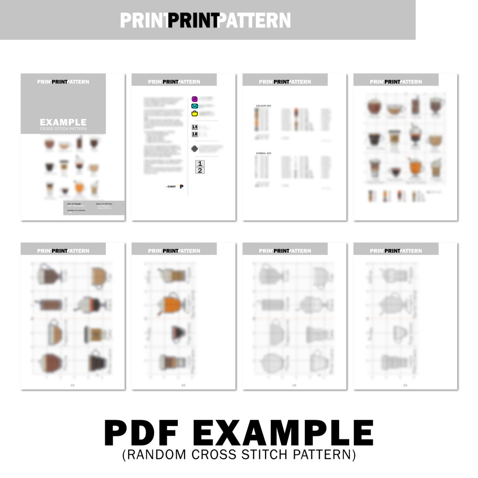 Tiny Cocktails Cross Stitch Pattern Mini Drinks Mimosa - Etsy