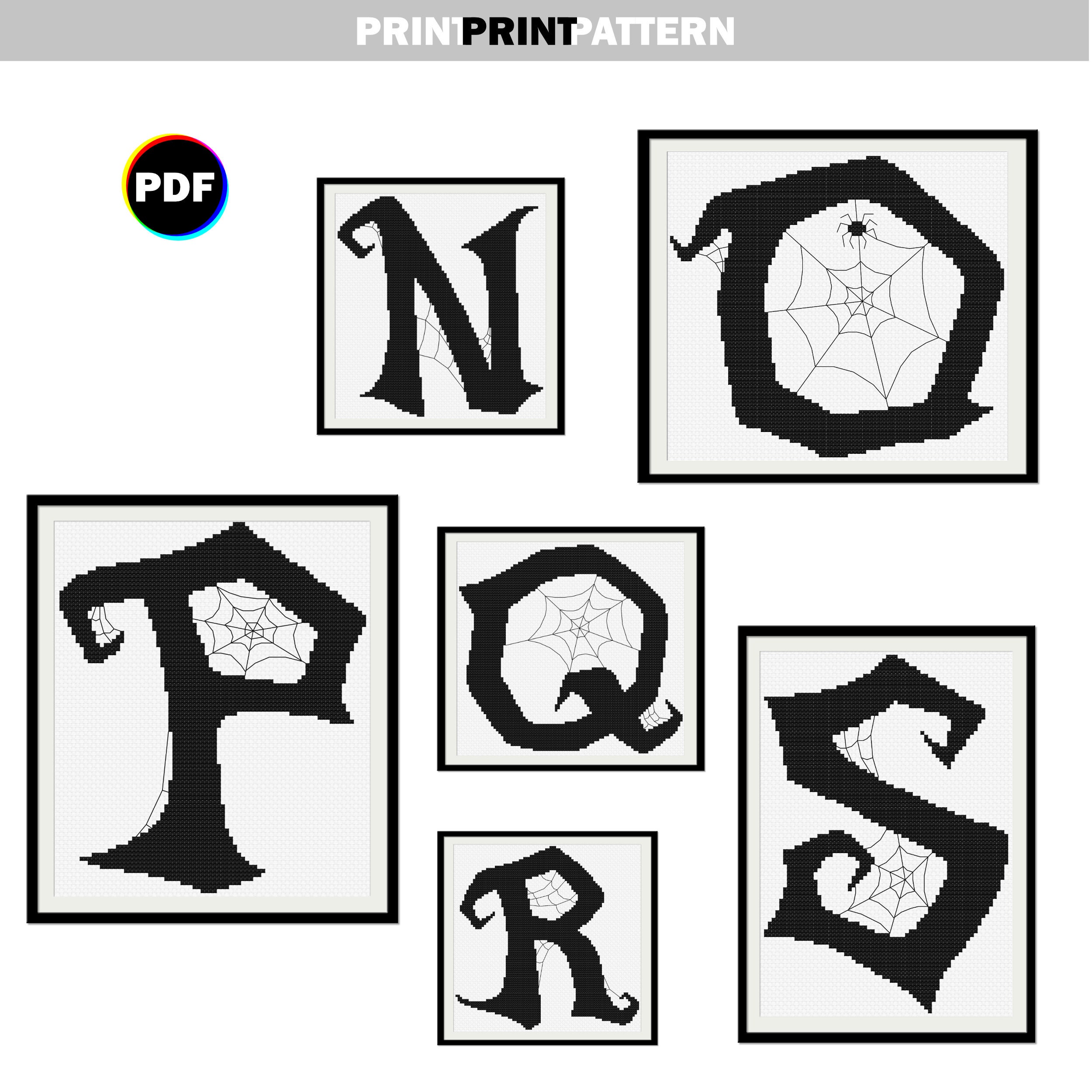 Spooky Letters Cross Stitch Patterns Full Bundle Discount - Etsy
