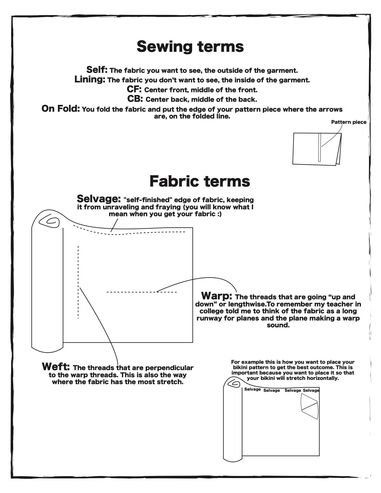 Triangle Bikini Top Sewing Pattern | Downloadable Sewing Pattern ...