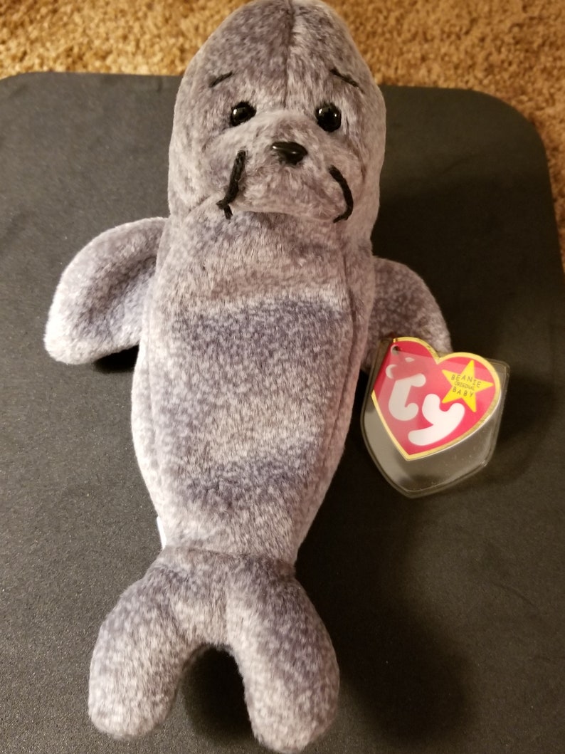 TY Beanie Babies Slippery the Gray Seal /retired 1999 /vintage - Etsy