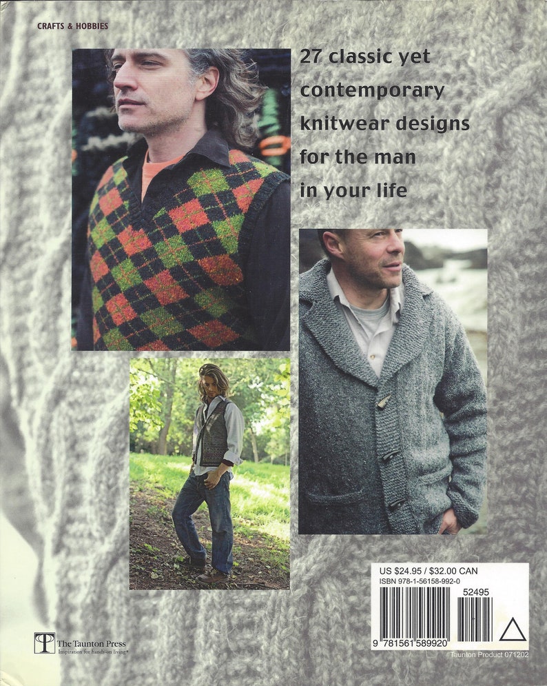 Rowan Book Knitting for Him 27 Classic Projects to Keep Him Warm - Etsy