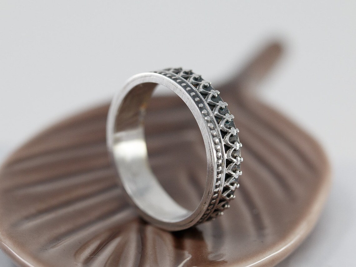 Sterling Silver Crown Ring|sterling Silver Prince Crown Ring|crown Ring ...
