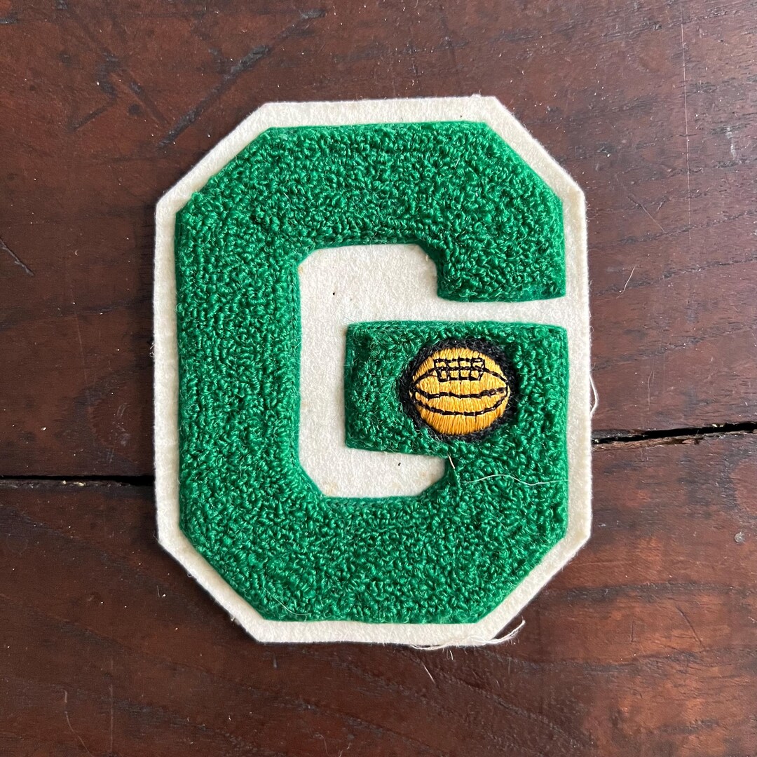 Vintage Varsity Letter G Patch Green Chenille With Basketball - Etsy