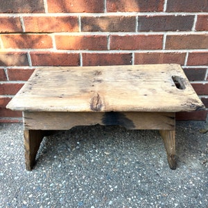 Antique Farrier’s Stool or Small Rustic Wood Bench | Vintage Farmhouse ...