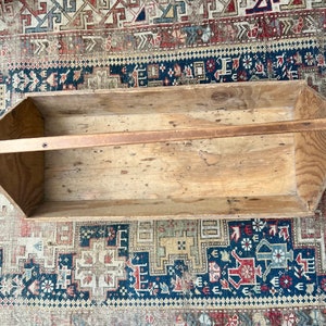 Vintage Rustic Wooden Caddy With Handle | Primitive Box or Toolbox Tote ...