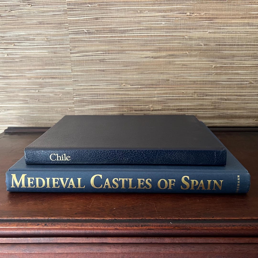 Vintage Deep Blue and Navy Coffee Table Books | Authentic Oversized ...