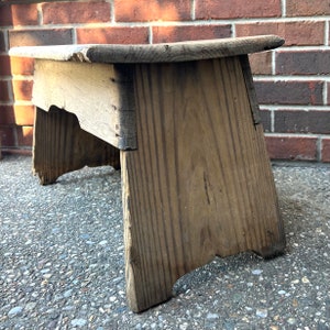 Antique Farrier’s Stool or Small Rustic Wood Bench | Vintage Farmhouse ...