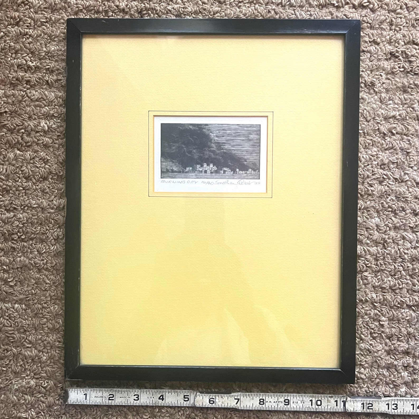 Original Jonathan Talbot Engraving Print burning City - Etsy