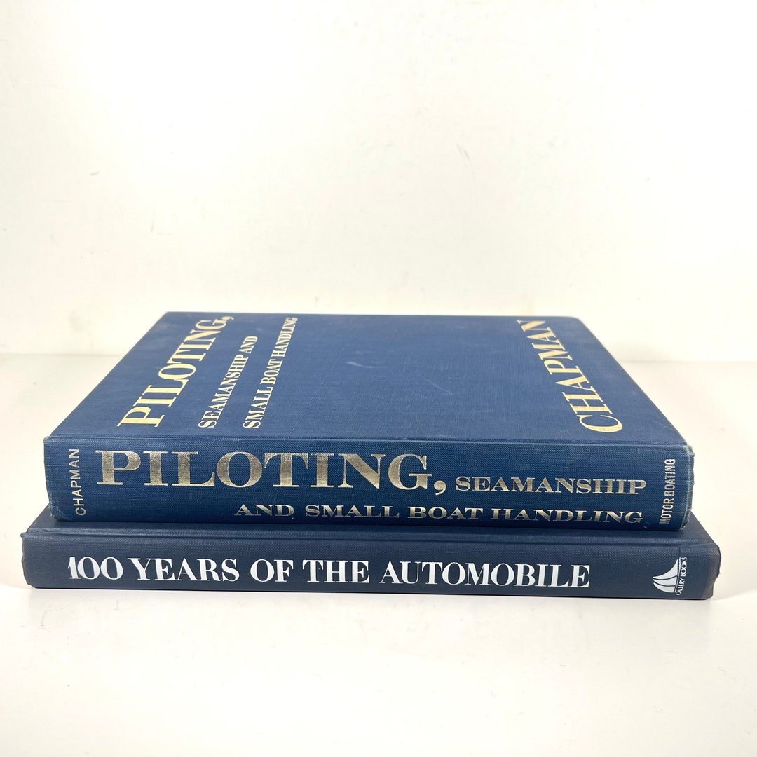 Vintage Dark Blue Coffee Table Books Authentic Oversized Decorative ...