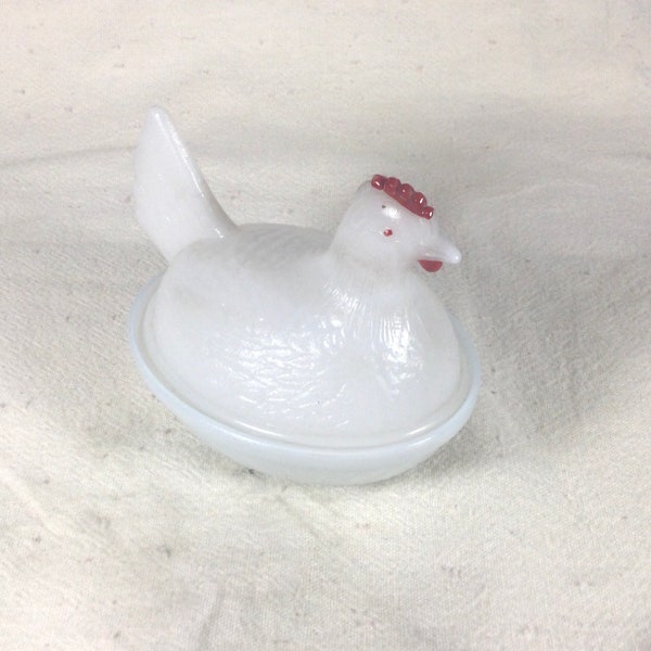 Milk Glass Chicken - Etsy