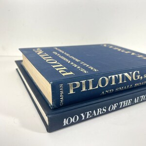 Vintage Dark Blue Coffee Table Books Authentic Oversized Decorative ...