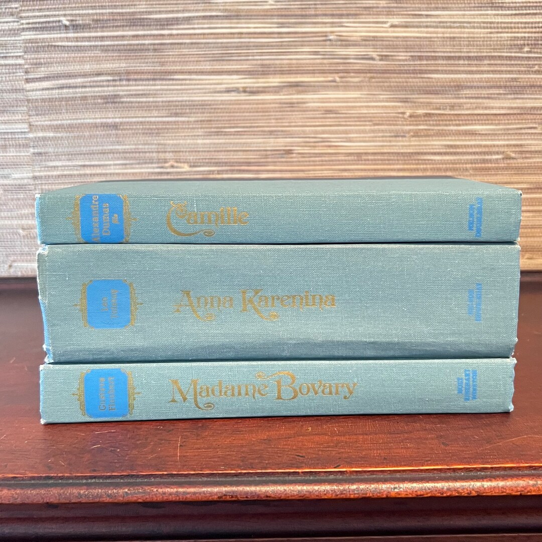 Stack of Vintage Light Blue Books | Colorful Home Decor Accent | Anna ...