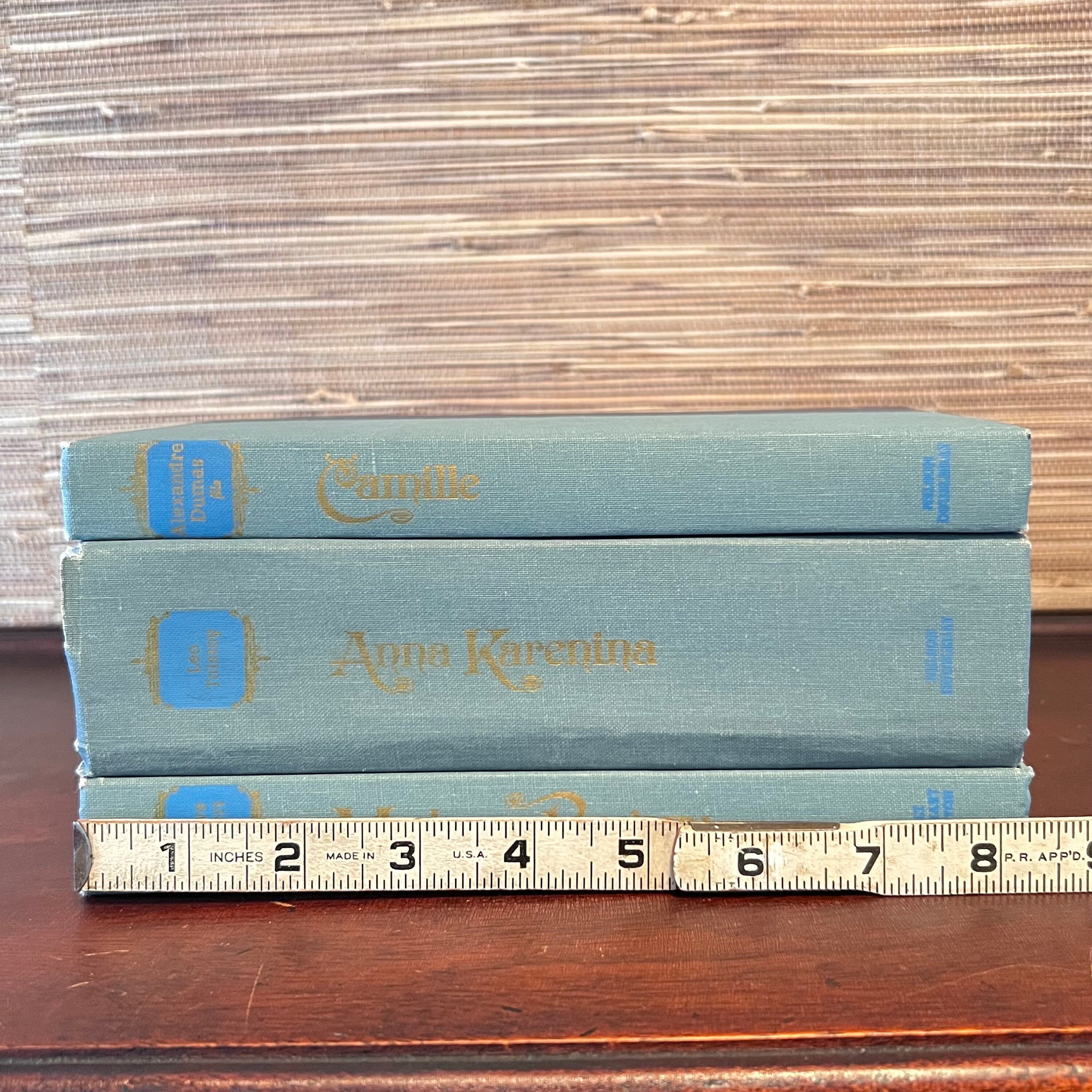 Stack of Vintage Light Blue Books | Colorful Home Decor Accent | Anna ...