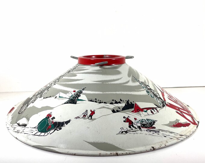 Coloramic Tin Litho Christmas Tree Stand With Original Box - Etsy