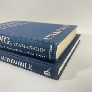 Vintage Dark Blue Coffee Table Books Authentic Oversized Decorative ...