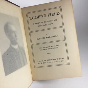 Eugene Field: A Study in Heredity and Contradictions by Slason | Etsy
