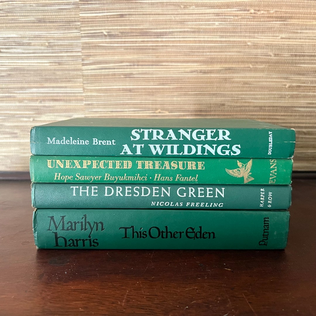 Vintage Deep Green Books | Colorful Home Decor - Etsy