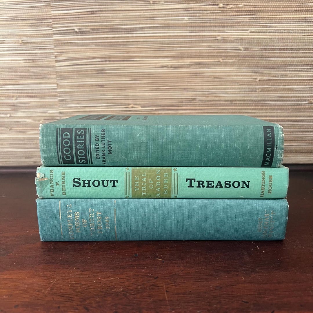 Small Stack of Light Blue-green Vintage Books - Etsy
