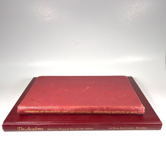 Vintage Deep Red-purple Coffee Table Books - Etsy
