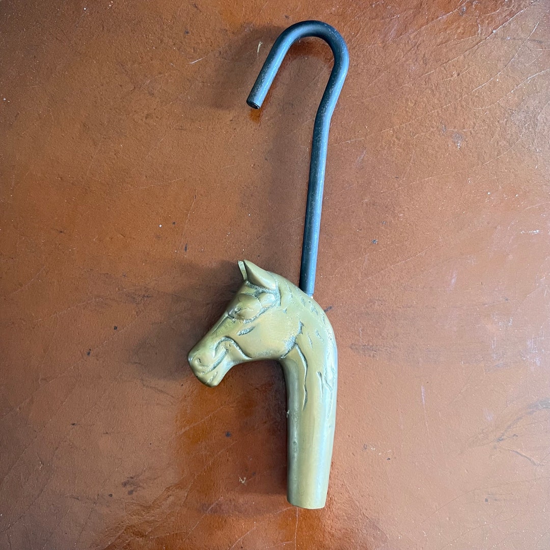 Vintage Brass Horse Fireplace Damper Pull | Equestrain Home Decor ...