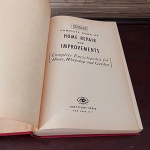 Vintage 1949 Complete Book of Home Repairs and Improvements | Complete ...