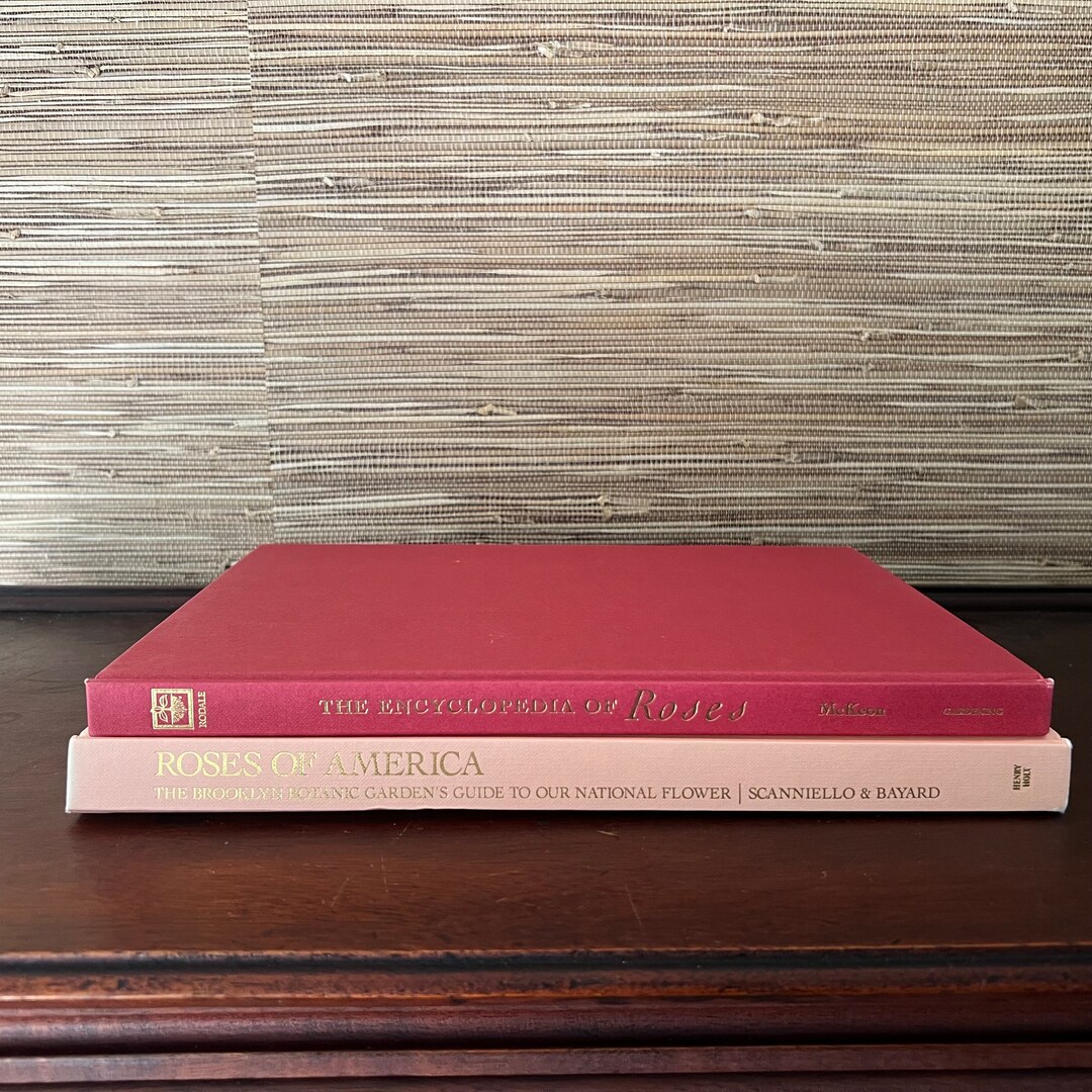 Vintage Rose Gardening Pink Coffee Table Books Garden Room Decor ...
