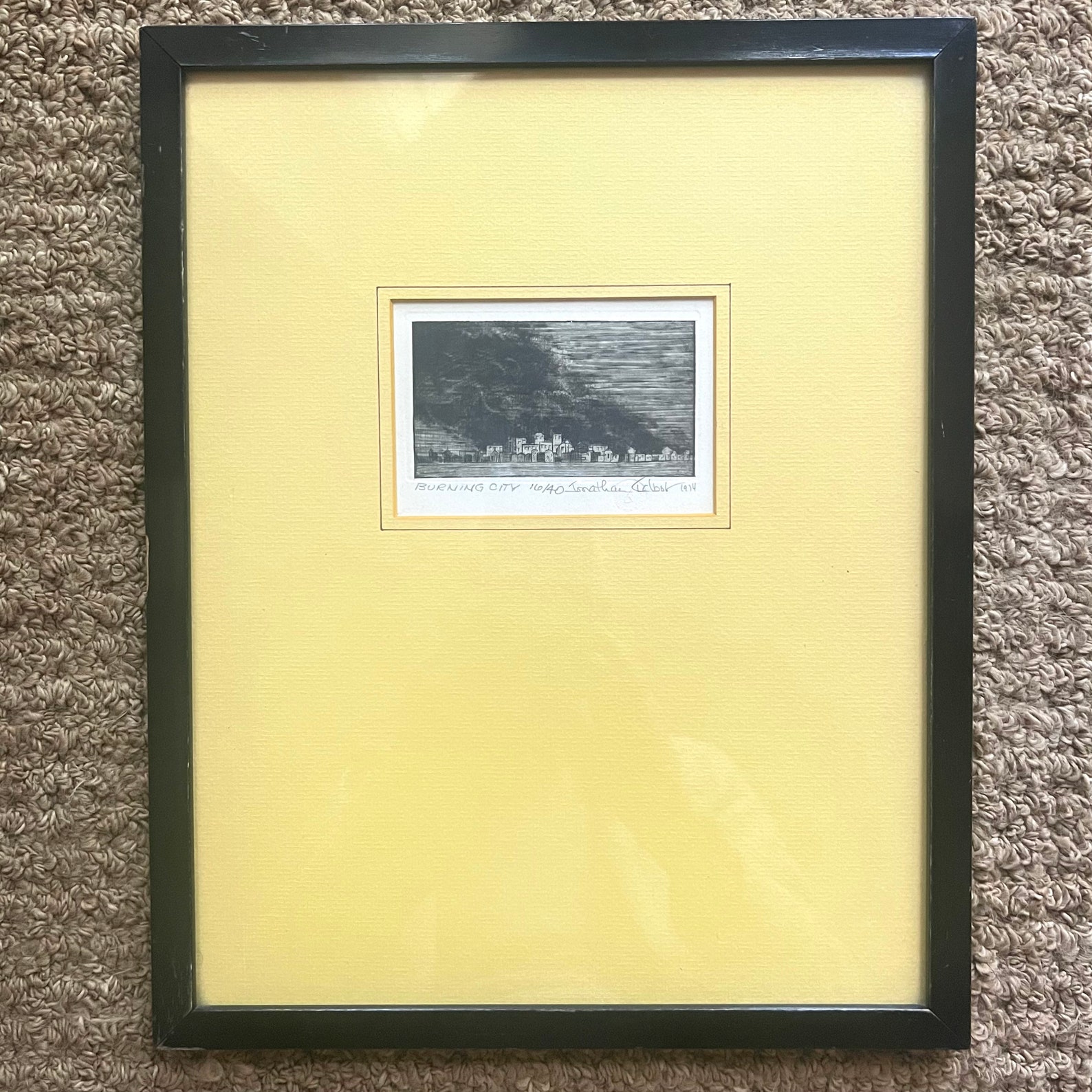 Original Jonathan Talbot Engraving Print burning City - Etsy