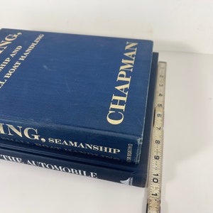 Vintage Dark Blue Coffee Table Books Authentic Oversized Decorative ...