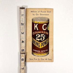 Vintage KC Baking Powder Advertisement Pamphlet With Recipes ...