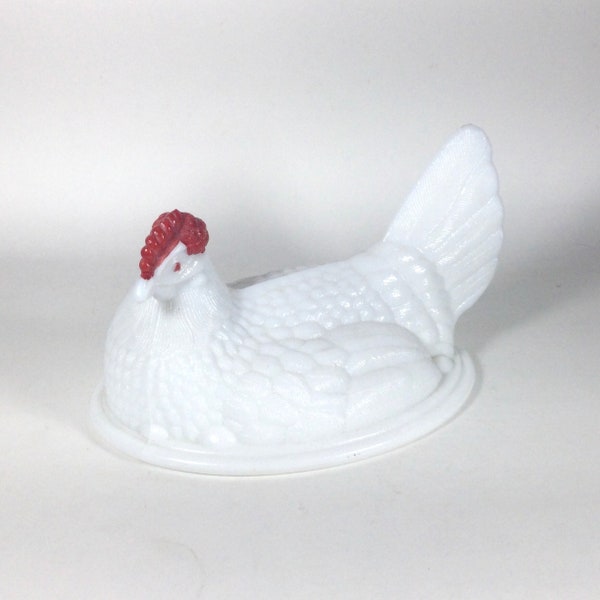 Milk Glass Chicken - Etsy
