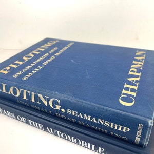 Vintage Dark Blue Coffee Table Books Authentic Oversized Decorative ...