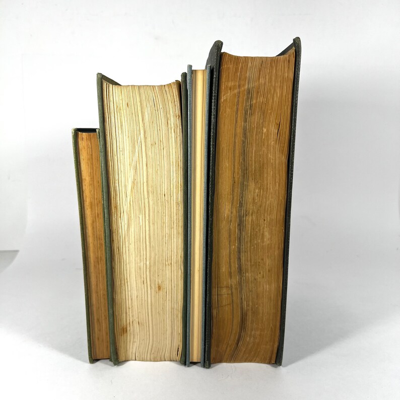 Small Stack of Faded and Weathered Blue Green Books - Etsy