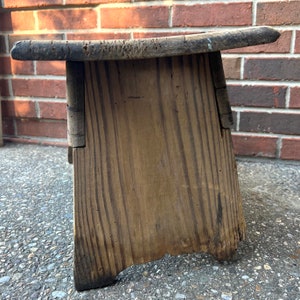 Antique Farrier’s Stool or Small Rustic Wood Bench | Vintage Farmhouse ...