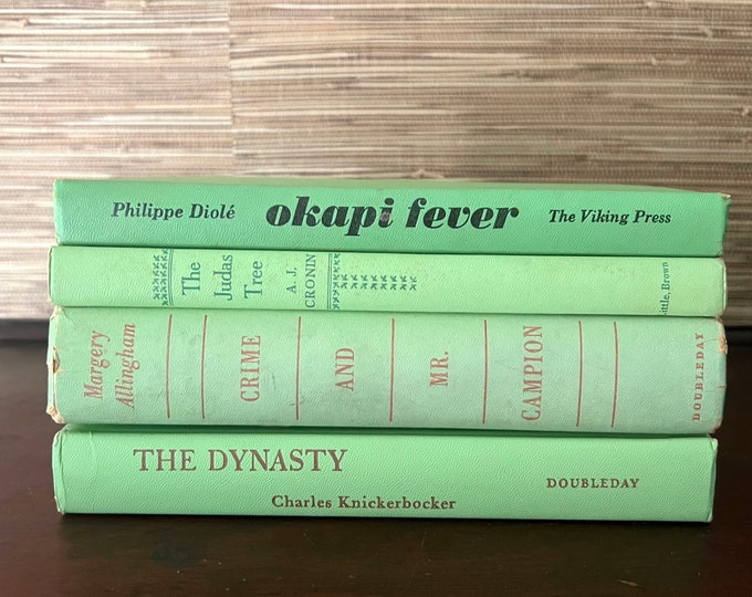 Vintage Mint Green Books | Colorful Home Decor Accent - Etsy