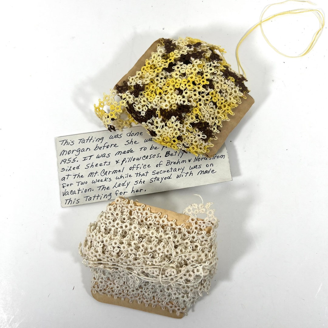 Vintage Handmade Tatting Trim | Retro Sewing Supplies - Etsy