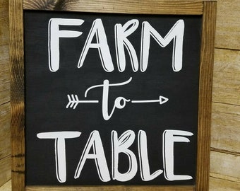 Farm to table sign | Etsy