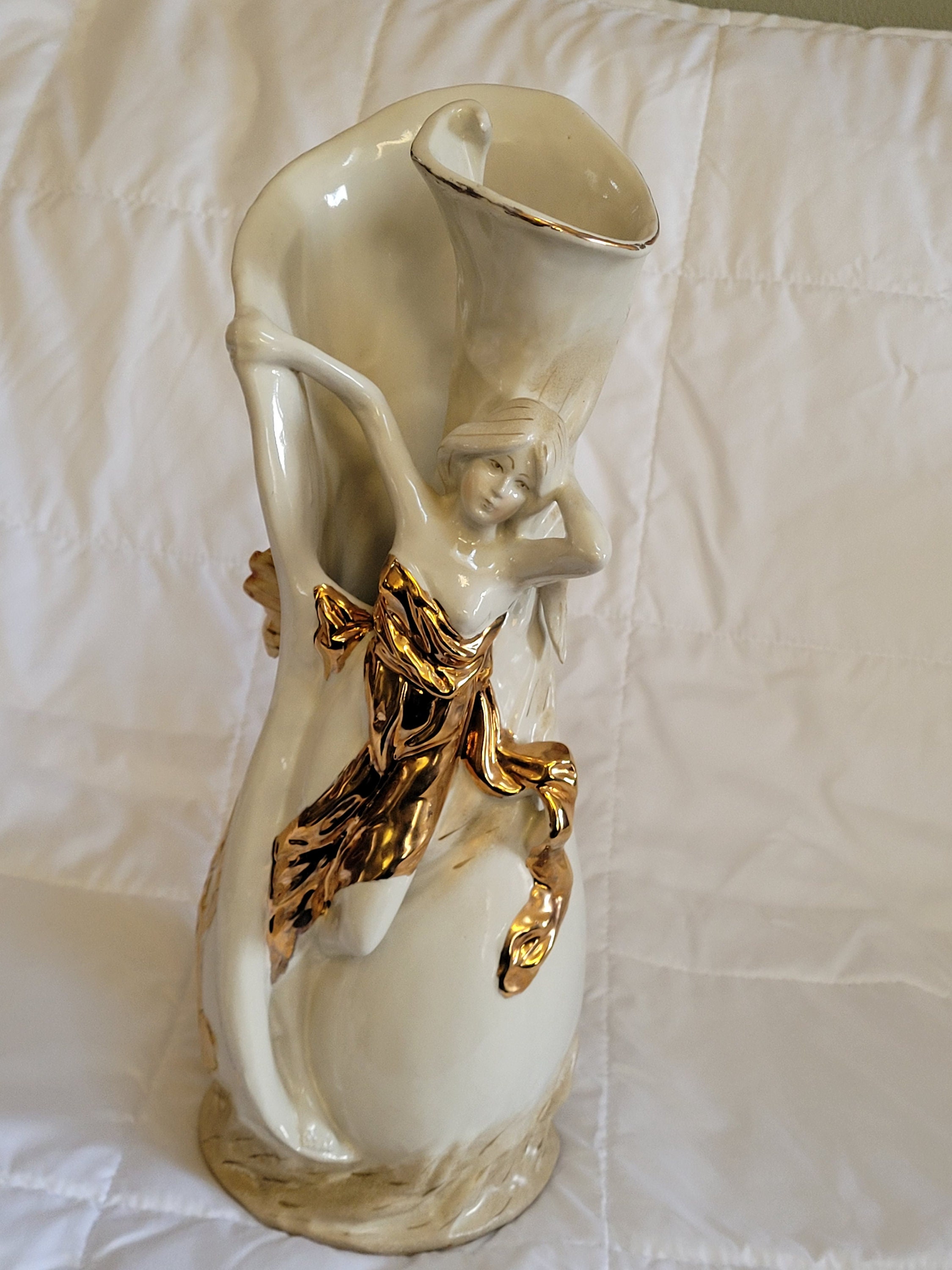 Hand Painted Vintage Royal Dux Art Nouveau Porcelain Vase - Etsy