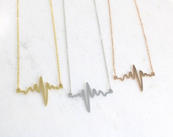 Heart Beat Necklace - Etsy