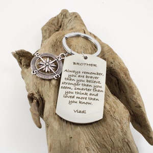 Keychain for Brother or Sister - Custom Engraved Keyring Gift for ...