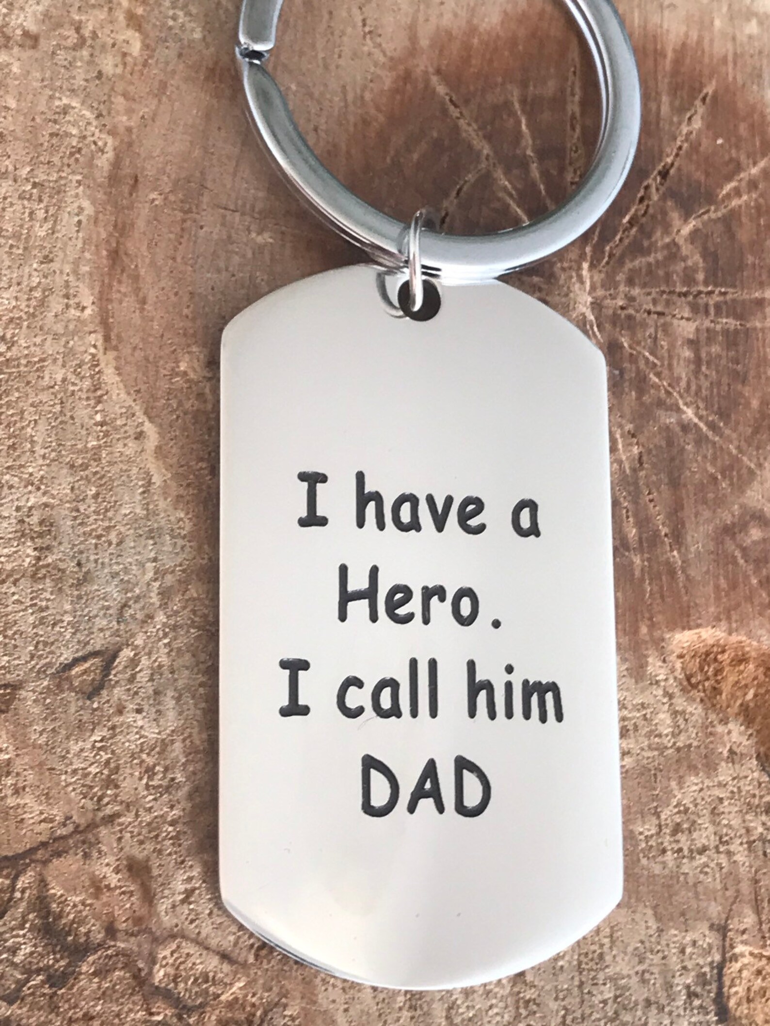 Custom Keychain for Dad Personalized Text Keychain - Etsy
