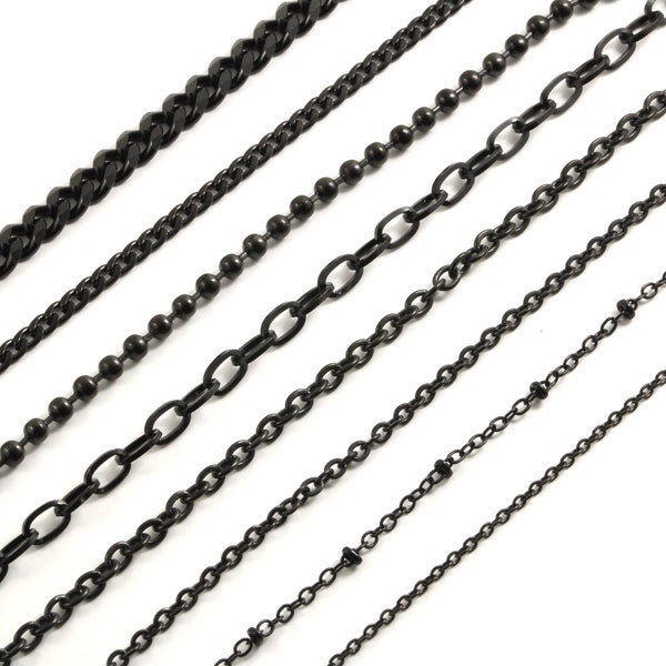 Black Chain Necklace - Etsy