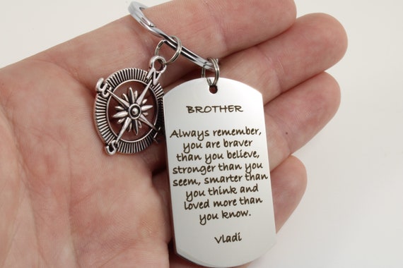 Keychain for Brother or Sister Custom Engraved Gift for - Etsy Canada