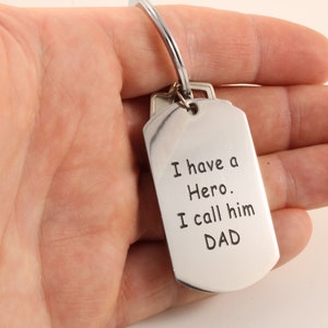 Custom Keychain for Dad Personalized Text Keychain - Etsy
