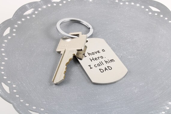 Custom Keychain for Dad Personalized Text Keychain - Etsy