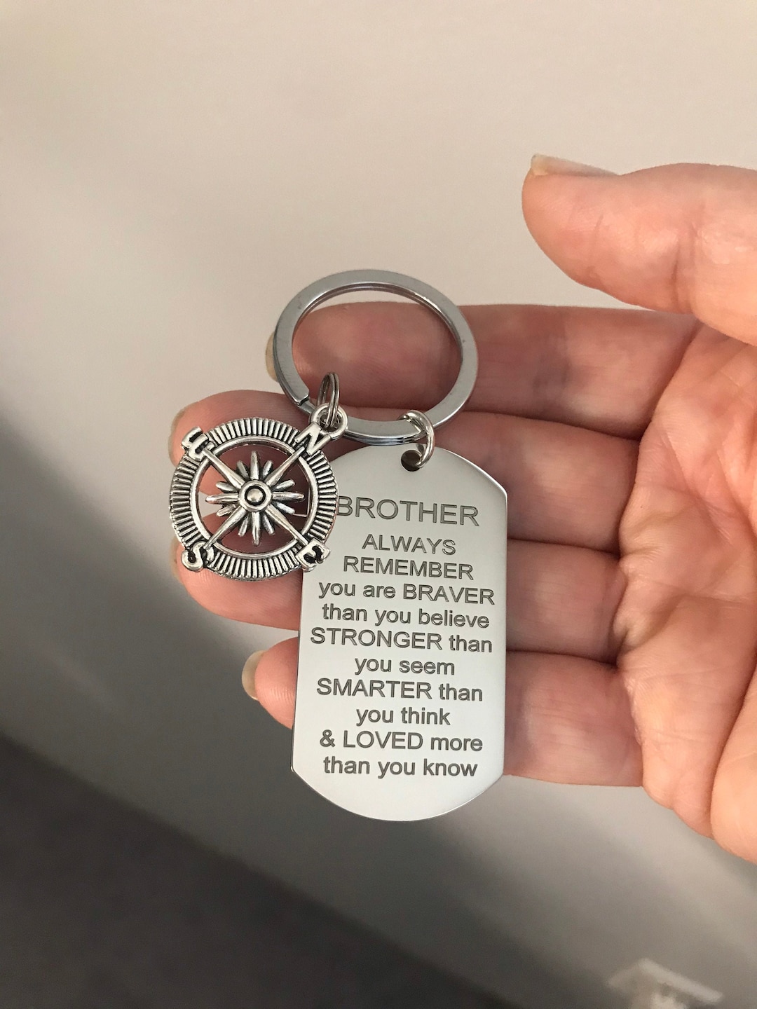Keychain Gift for Brother - Personalized Best Brother Keychain - Custom ...