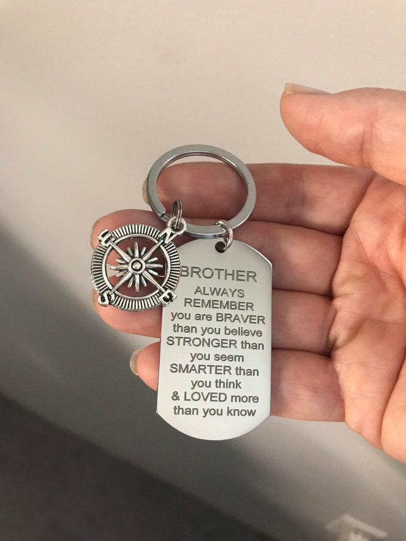 Keychain Gift for Brother Personalized Best Brother Keychain - Etsy Canada